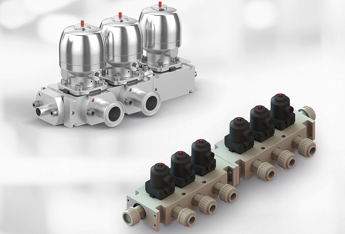Membranventil mit flexiblem Anschlusssystem: LEBENSMITTELTECHNIK